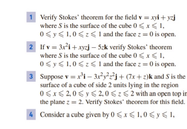 Solved 1 Verify Stokes' theorem for the field v = xyi + yzj | Chegg.com