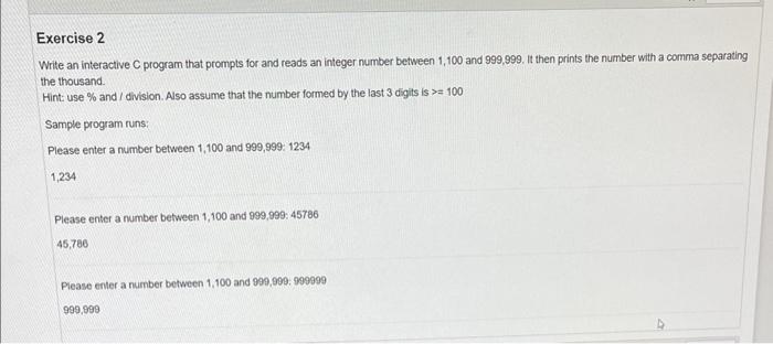[solved] Solve In C Write An Interactive C Program That Pro
