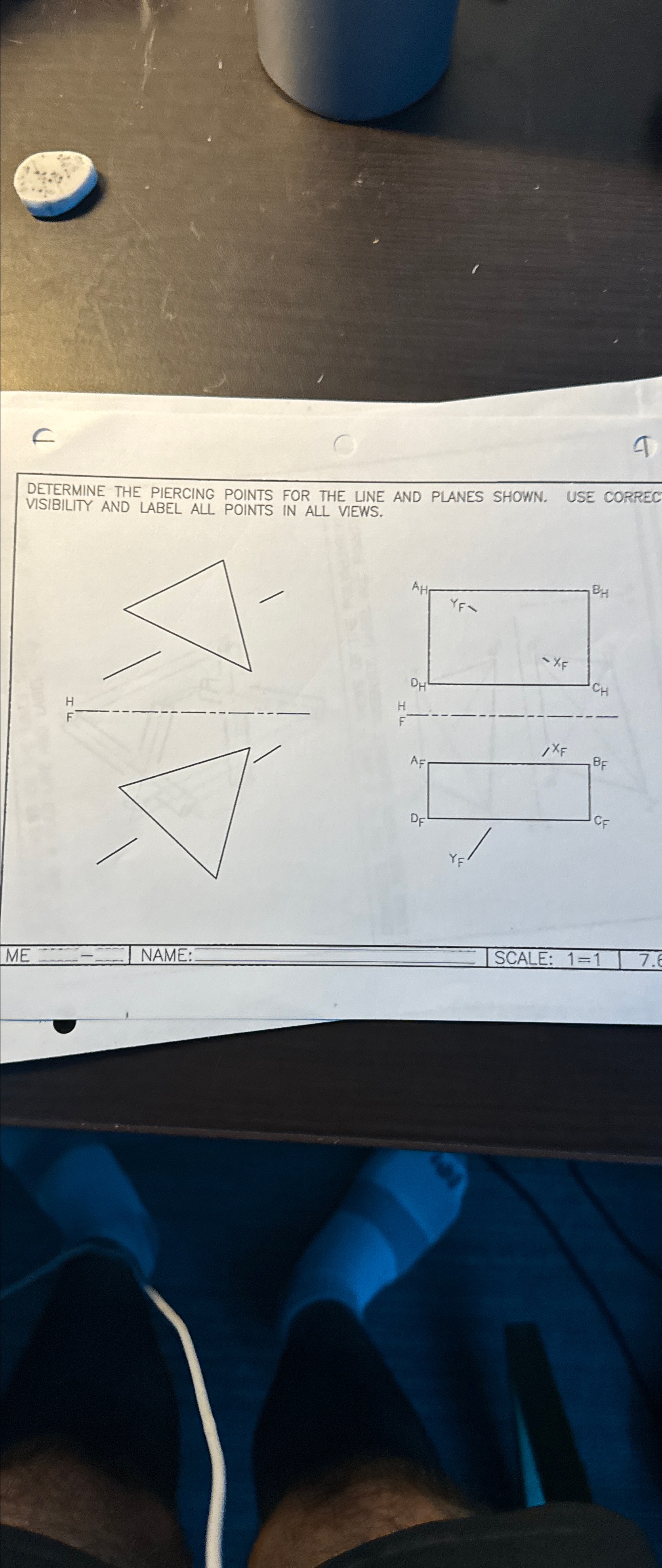 cDETERMINE THE PIERCING POINTS FOR THE LINE AND | Chegg.com