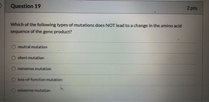 Solved Question 19 2 pts Which of the following types of | Chegg.com