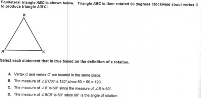 Solved Equilateral triangle ABC is shown below. Triangle ABC | Chegg.com