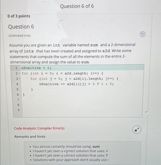 Solved Question 6 of 6 0 of 3 points Question 6 Unlimited | Chegg.com