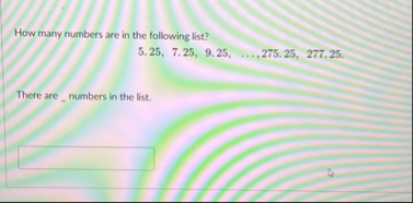 Solved How many numbers are in the following | Chegg.com