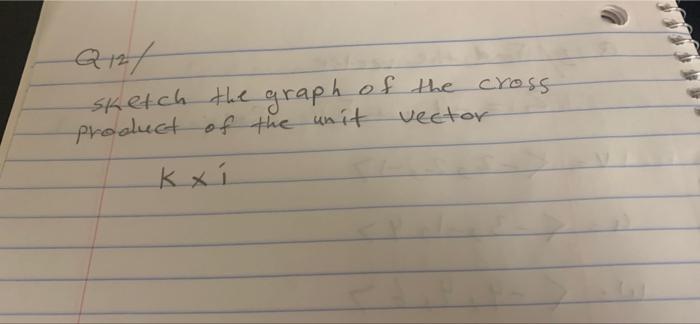 Solved Q12/ -sketch the graph of the cross Product of the | Chegg.com