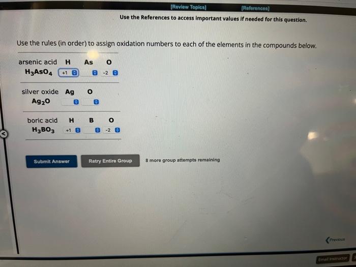 Solved Use the rules (in order) to assign oxidation numbers | Chegg.com