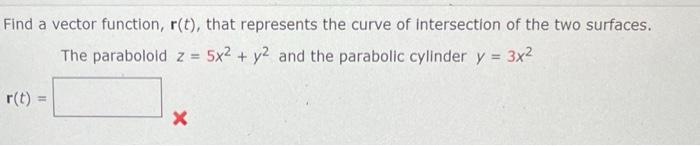 [Solved]: Find a vector function, ( mathbf{r}(t) ), that