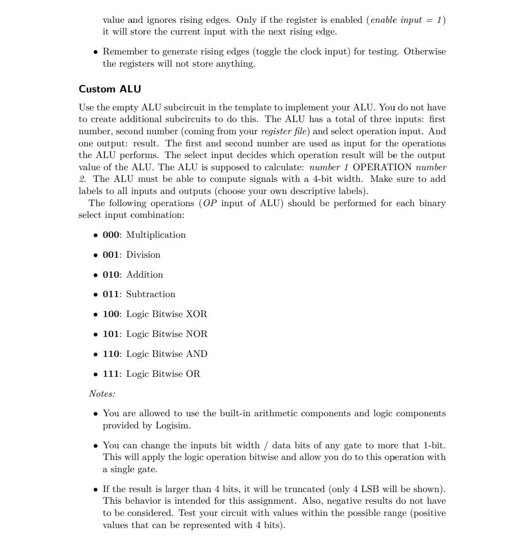 Solved Description This assignment covers the datapath | Chegg.com