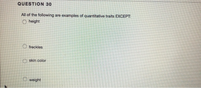 Solved QUESTION 30 All of the following are examples of | Chegg.com
