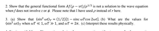 Solved 2. Show that the general functional form | Chegg.com