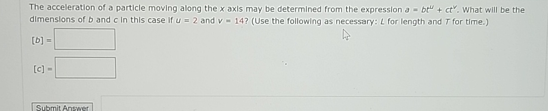 Solved The acceleration of a particle moving along the x | Chegg.com