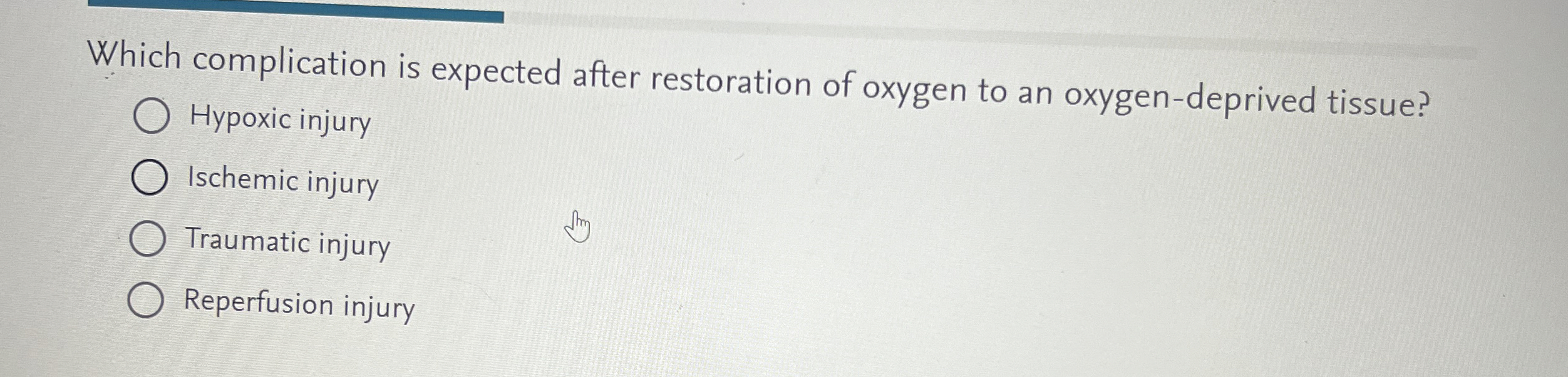 Solved Which complication is expected after restoration of | Chegg.com