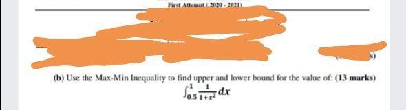 Solved First Attr2020 2021 (b) Use the Max-Min Inequality to | Chegg.com