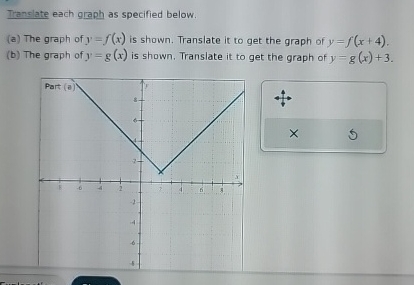 Solved Translate each graph as specified below.(a) ﻿The | Chegg.com