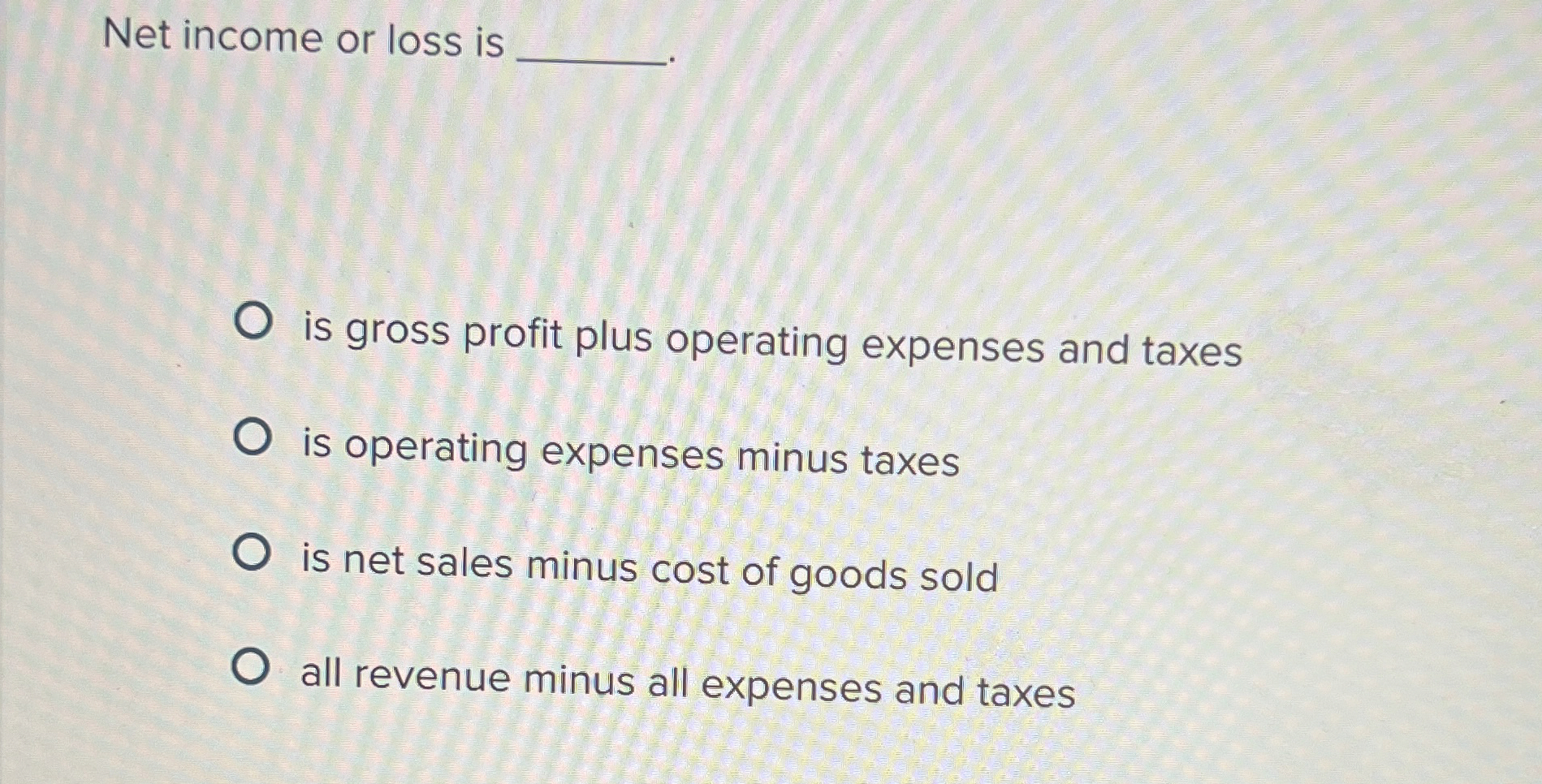 Solved Net income or loss isis gross profit plus operating | Chegg.com