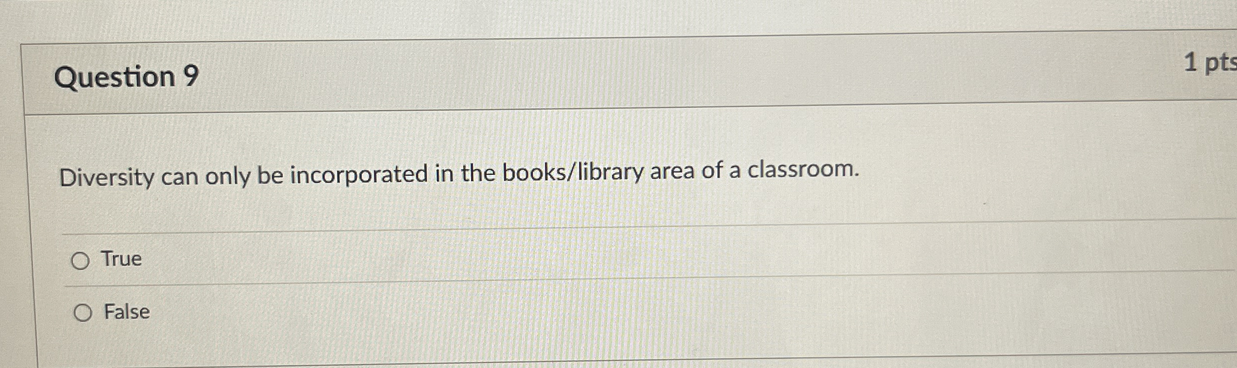 Solved Question 9Diversity can only be incorporated in the | Chegg.com