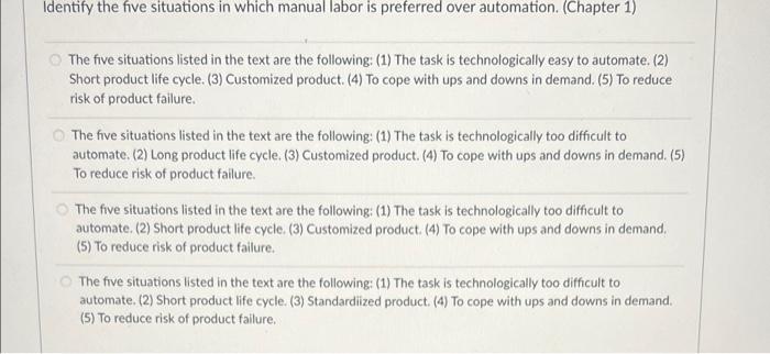 Solved What are the functions of Manufacturing Support | Chegg.com