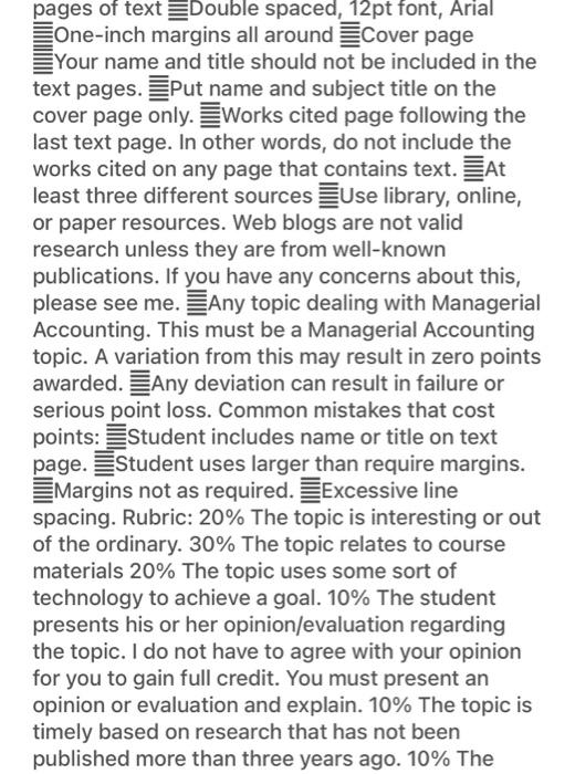 pages of text 三Double spaced, 12pt font, Arial Your | Chegg.com