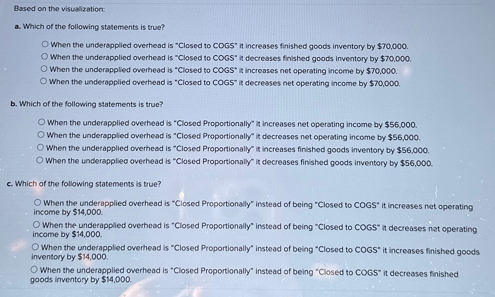 Solved Based on the visualization:a. ﻿Which of the following | Chegg.com