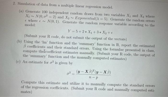Solved I want the r code for a and b and r code and manually | Chegg.com