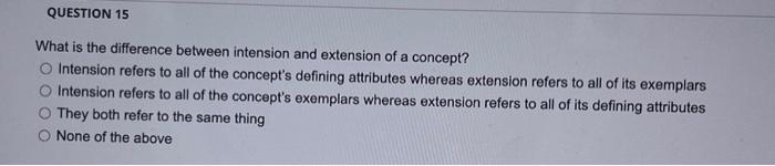 Solved What is the difference between intension and | Chegg.com