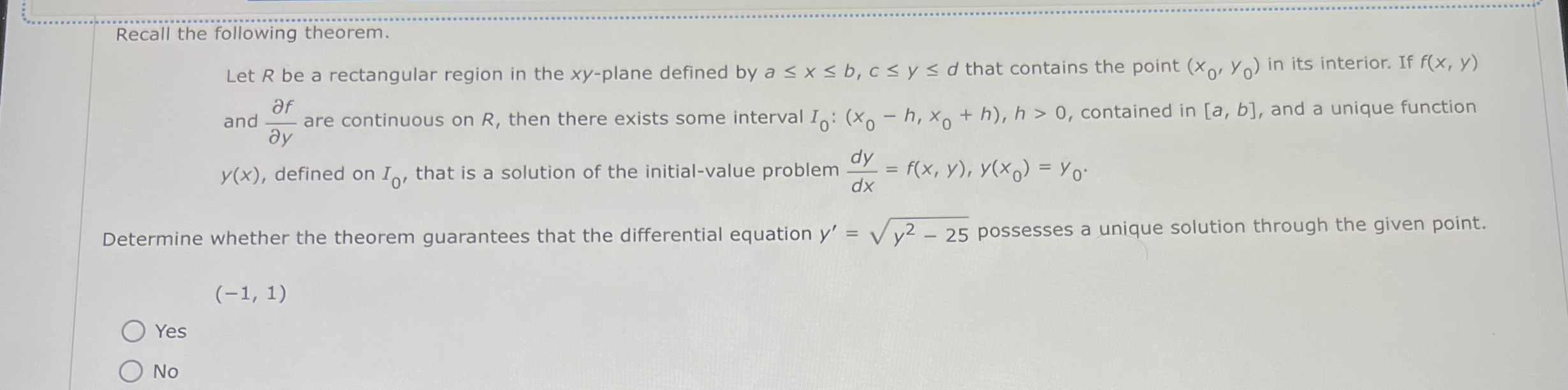 Solved Recall the following theorem.Let R ﻿be a rectangular | Chegg.com