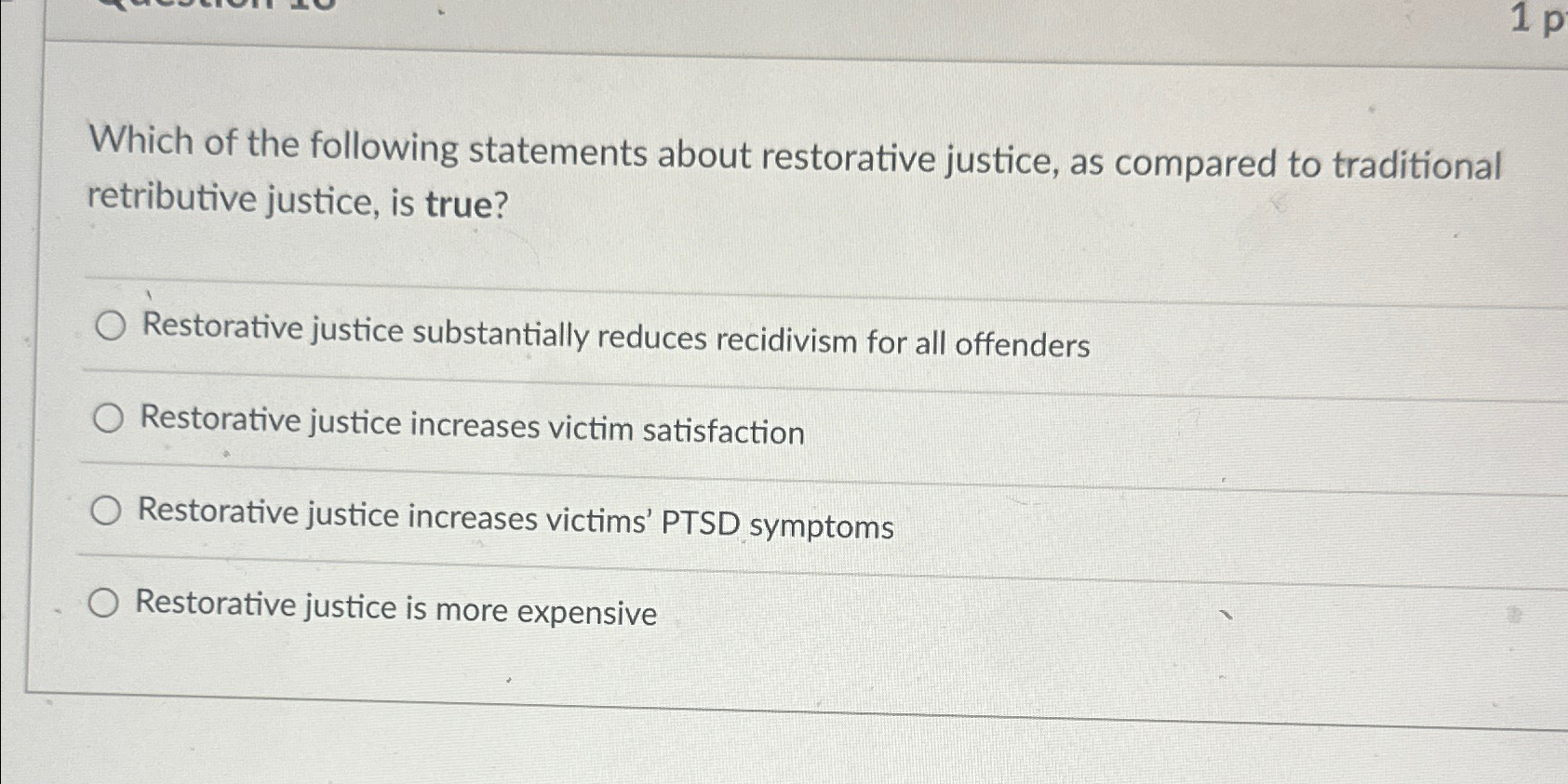 Solved Which of the following statements about restorative | Chegg.com