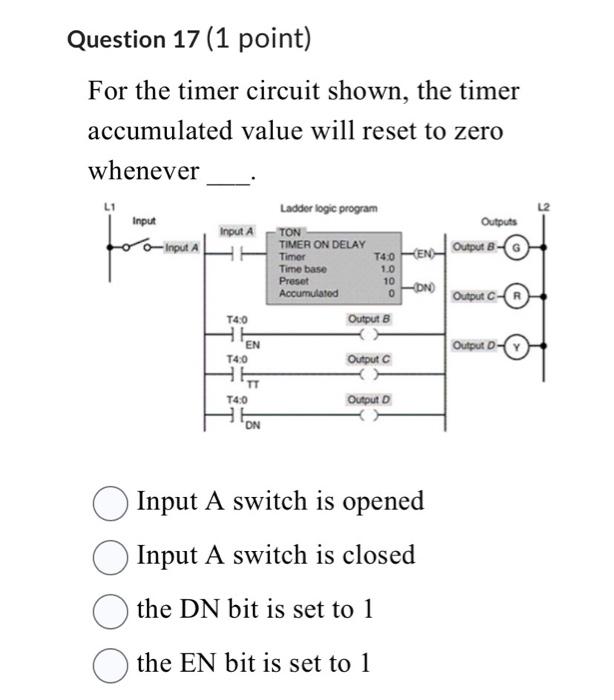 Which of the symbols shown represents an on-delay | Chegg.com
