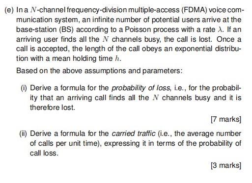 Solved In a N-channel frequency-division multiple-access | Chegg.com