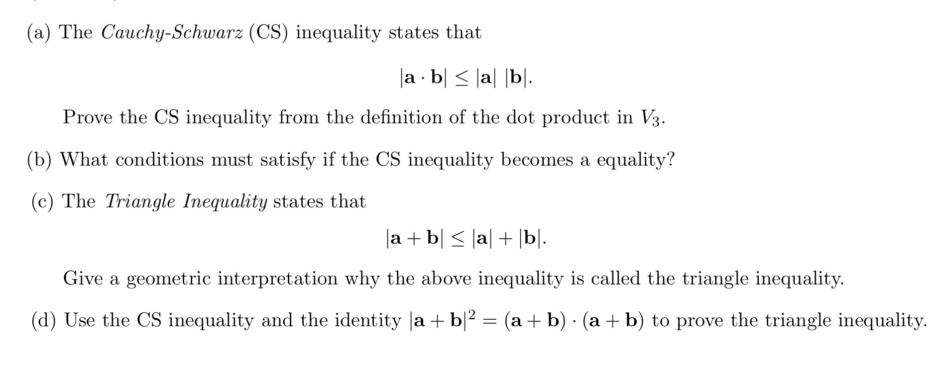 Solved Steps for (Optional)(a) ﻿The Cauchy-Schwarz (CS) | Chegg.com