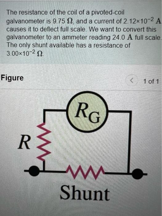 Solved The resistance of the coil of a pivoted-coil | Chegg.com
