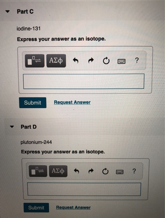 Solved Write the symbol for each isotope in the form A X. | Chegg.com