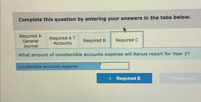 Solved The accounts recelvable balance for Renue Spa at | Chegg.com
