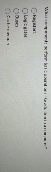 Solved What components perform basic operations like | Chegg.com