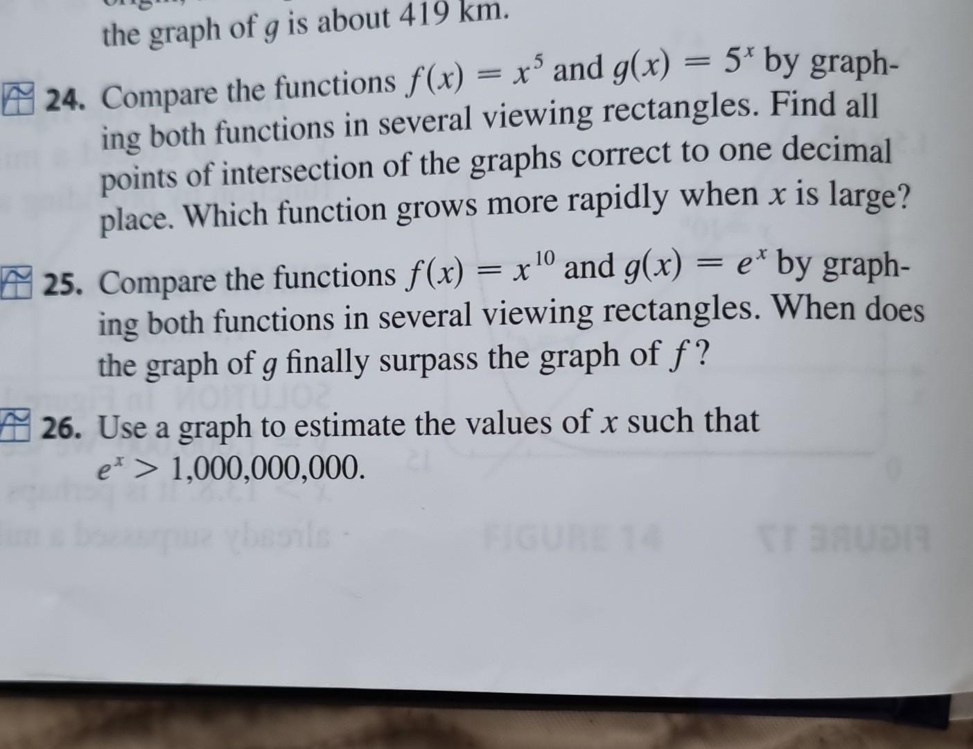 Solved the graph of \\( g \\) is about \\( 419 \\mathrm{~km} | Chegg.com