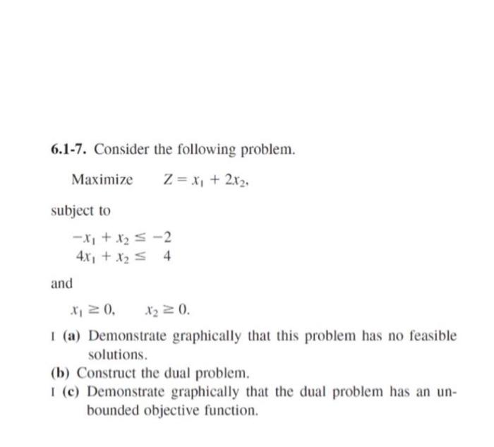 Solved 6.1-7. Consider the following problem. Maximize | Chegg.com