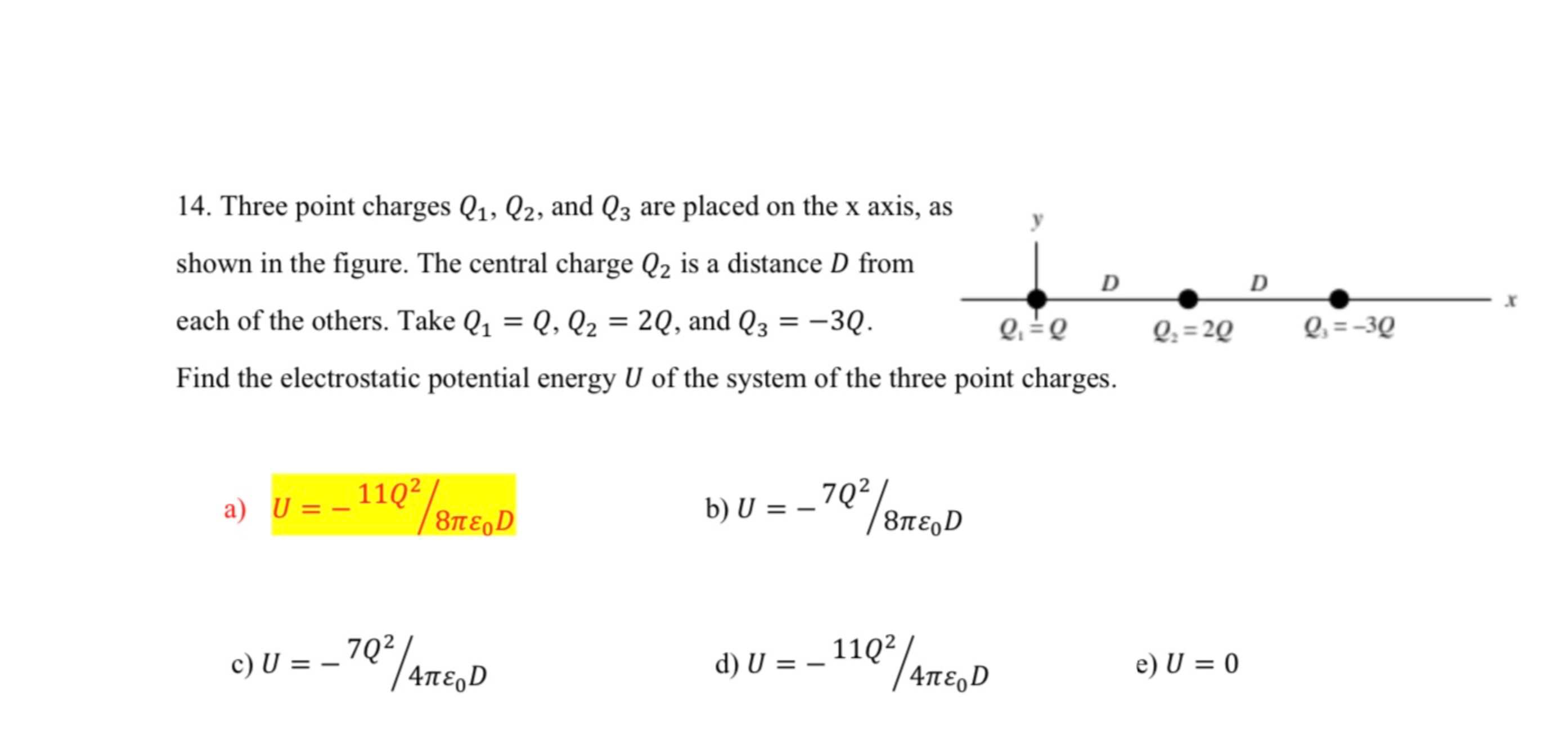 Solved Three point charges Q1,Q2, ﻿and Q3 ﻿are placed on the | Chegg.com