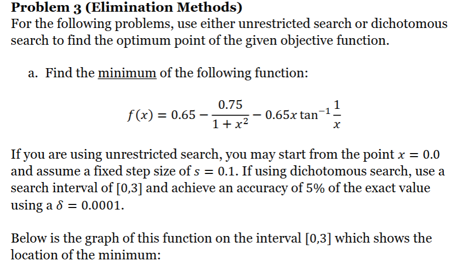 Solved Problem 3 (Elimination ﻿Methods)For the following | Chegg.com