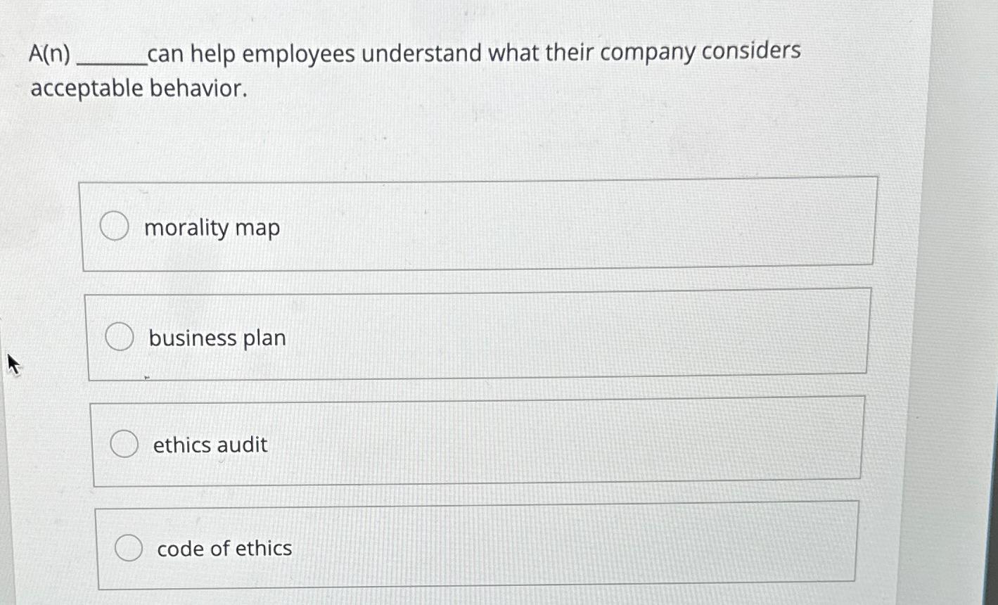 Solved A(n), ﻿can help employees understand what their | Chegg.com