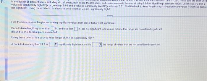Solved in the design of different seats, including aircraft | Chegg.com