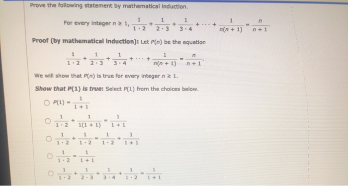 Solved Prove the following statement by mathematical | Chegg.com