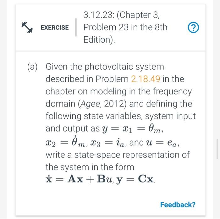 Solved \begin{tabular}{l|l} EXERCISE & 3.12.23: (Chapter 3, | Chegg.com