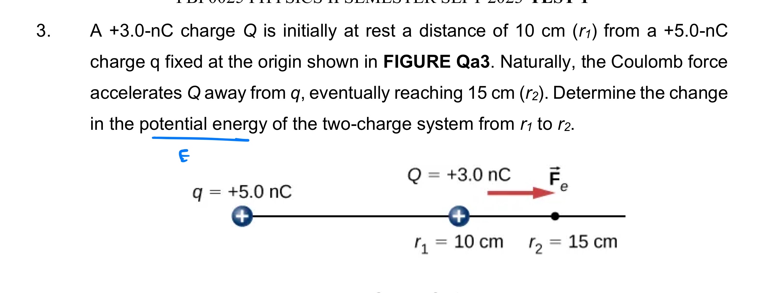 Solved A +3.0-nC ﻿charge Q ﻿is initially at rest a distance | Chegg.com