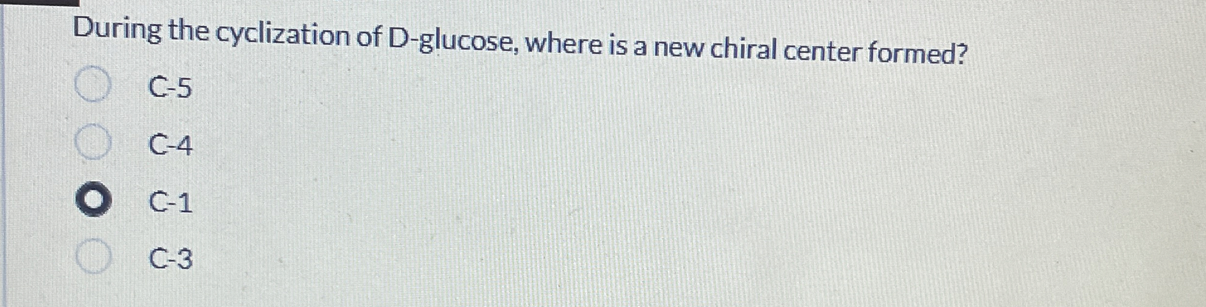 Solved During the cyclization of D-glucose, where is a new | Chegg.com