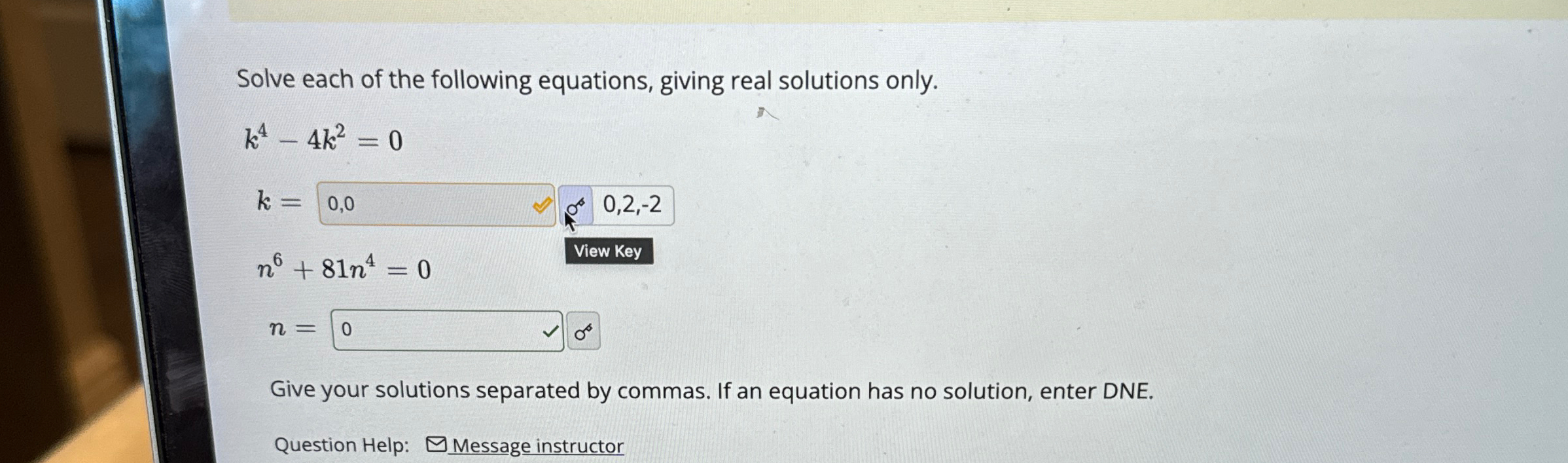 Solved Solve each of the following equations, giving real | Chegg.com