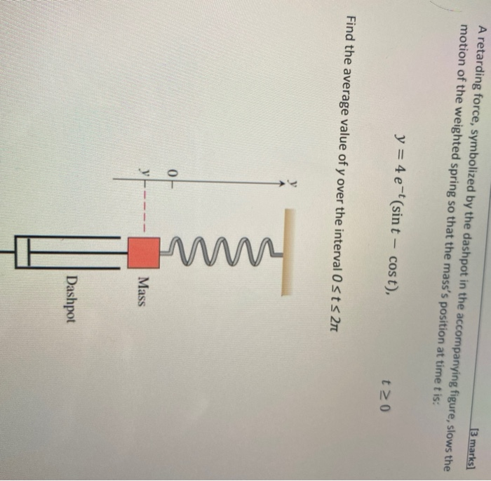 Solved [3 marks] A retarding force, symbolized by the | Chegg.com