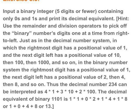 Solved Input A Binary Integer 5 Digits Or Fewer 2341