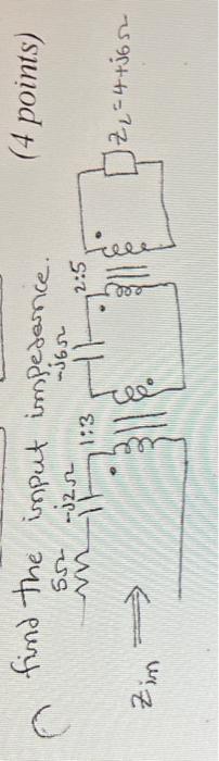 Solved find the input impedance. | Chegg.com