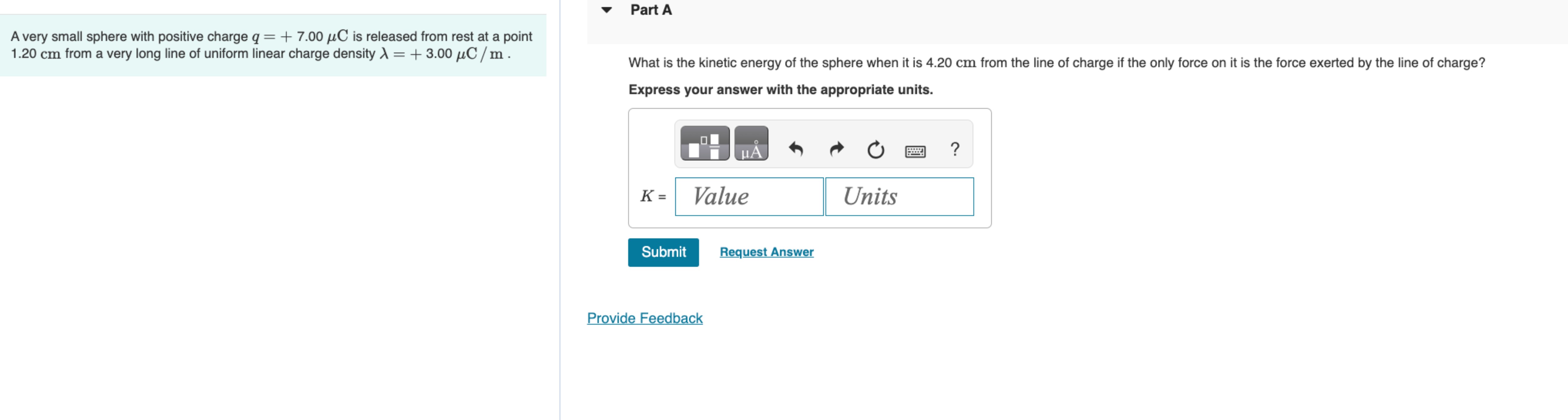 Solved A very small sphere with positive charge q=+7.00μC | Chegg.com