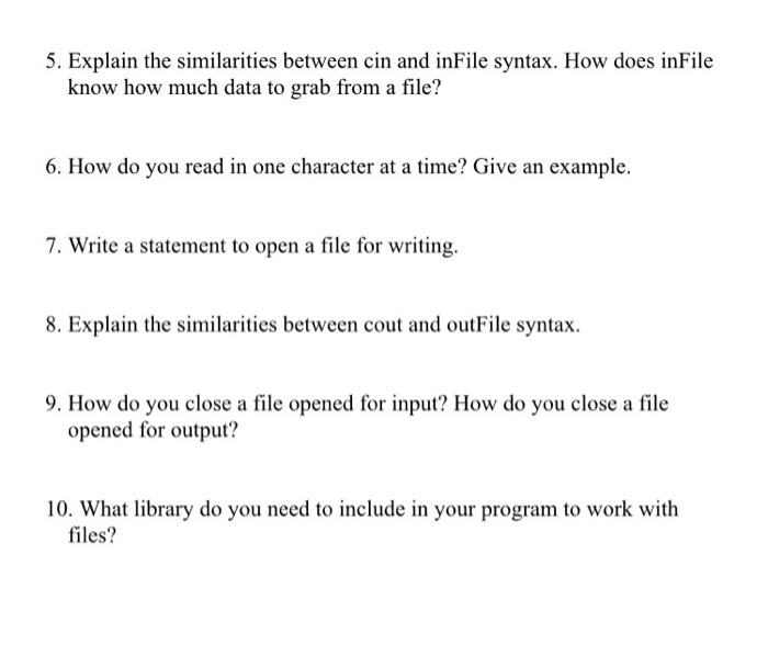 Solved This hw in C++.- For the following questions, assume | Chegg.com