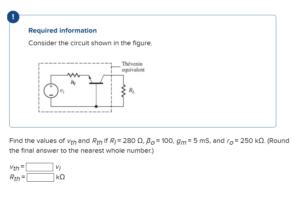 [Solved]: Required information Consider the circuit shown in